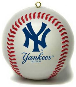 New York Yankees Christmas Baseball Ornament - SWIT Sports