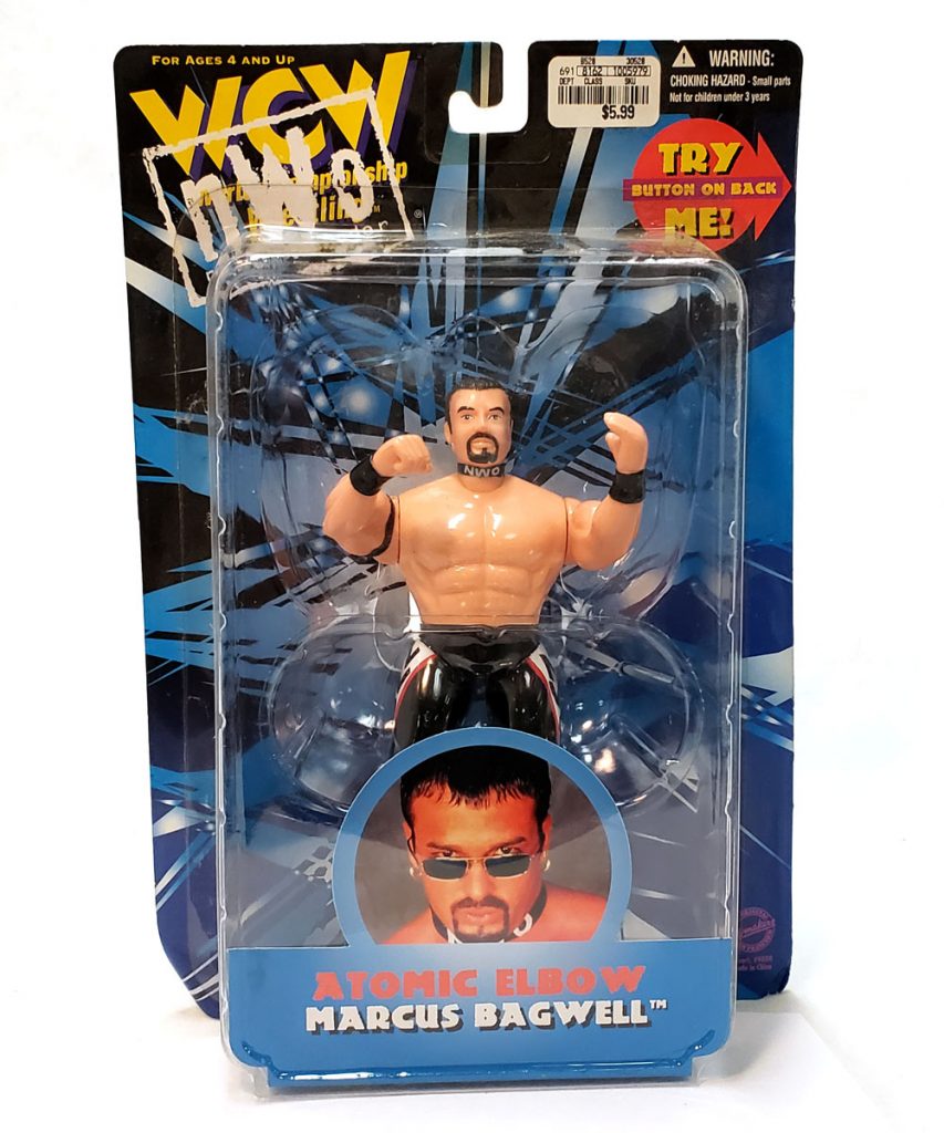 WCW NWO Marcus Bagwell Atomic Elbow Action Figure 1998 - SWIT Sports