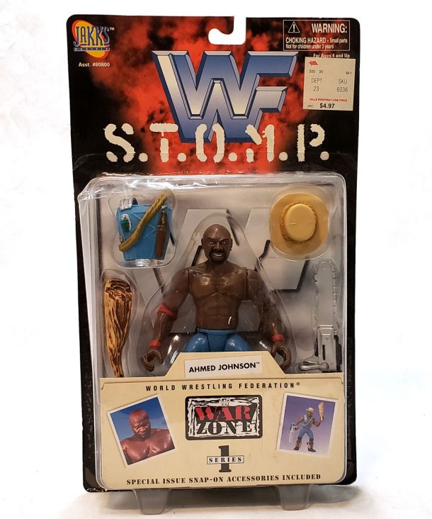 WWF STOMP Ahmed Johnson War Zone Series 1 Action Figure 1997 - SWIT Sports