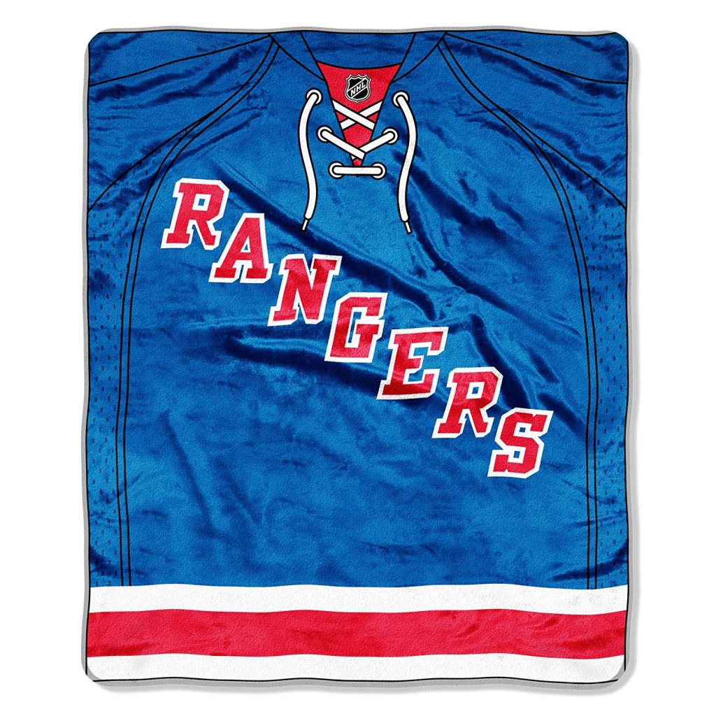 New York Rangers Jersey Plush Raschel Throw Blanket 50x60 - SWIT Sports